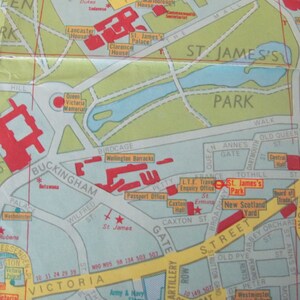 Vintage London Map Lot, London, Great Britain, Ireland Folding Maps ...