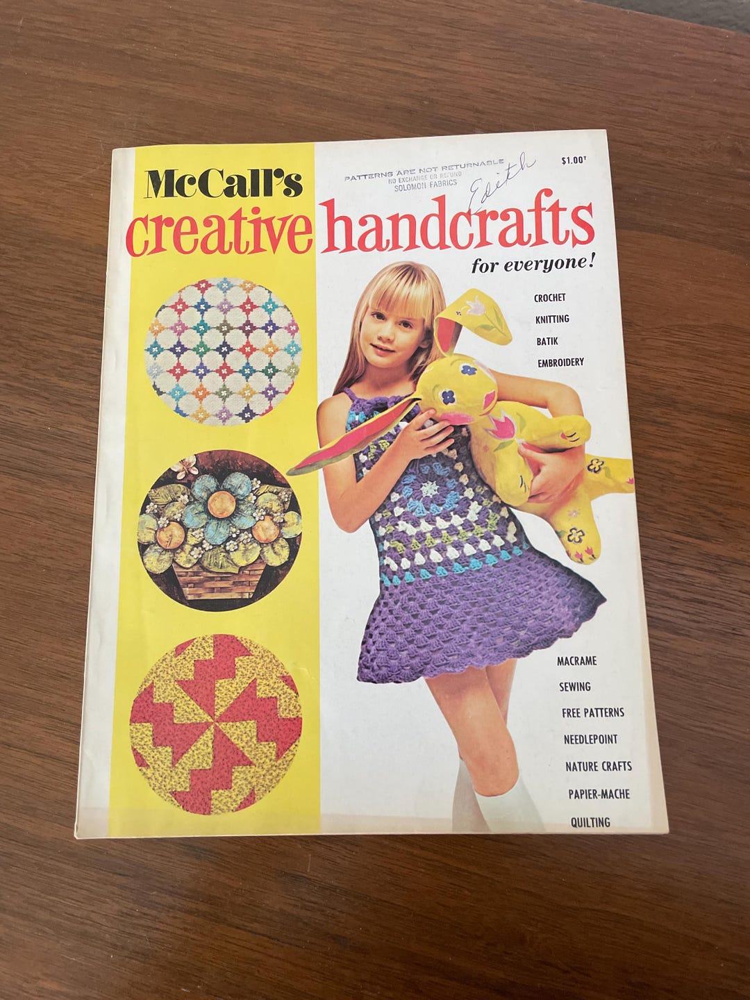 Vintage Craft Magazine, 1970's Mccall's Creative Handcrafts Magazine ...