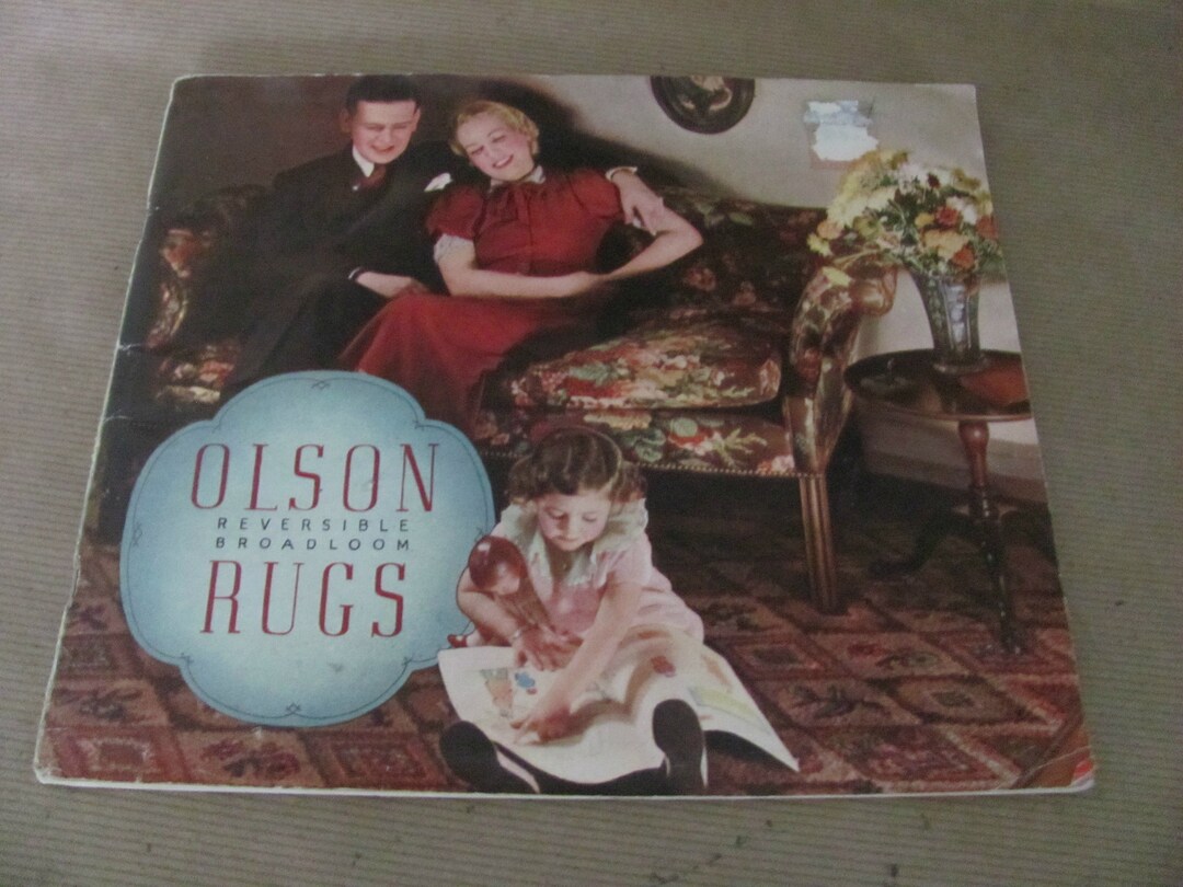 Vintage Rug Catalog, 1930's Olson Rug Company Catalog, 1930's Home ...