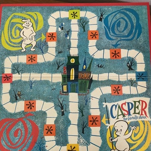 Vintage Casper Board Game, 1950’s Milton Bradley Casper the Friendly ...