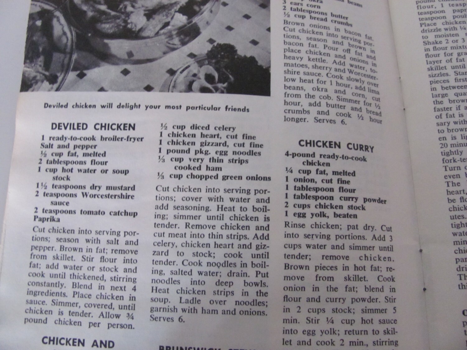 Vintage Poultry Recipe Booklet 1960s Culinary Arts Institute - Etsy