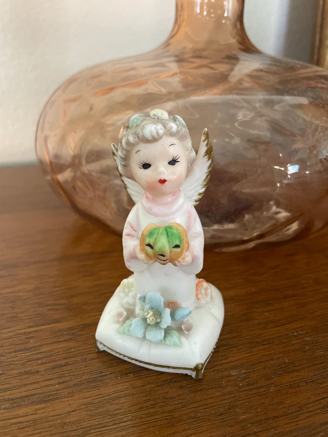 Vintage October Angel Figurine, 1960's Napcoware October Angel Figurine ...
