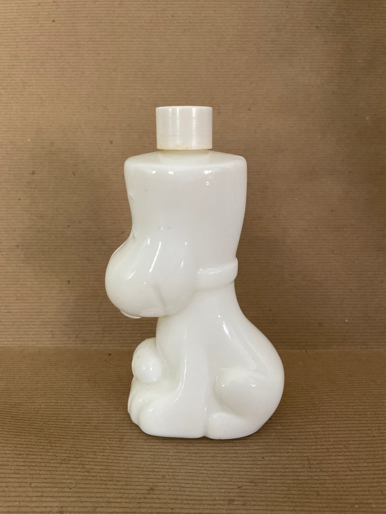 Vintage Avon Snoopy Bottle, 1960s Avon Milk Glass Snoopy Bottle ...
