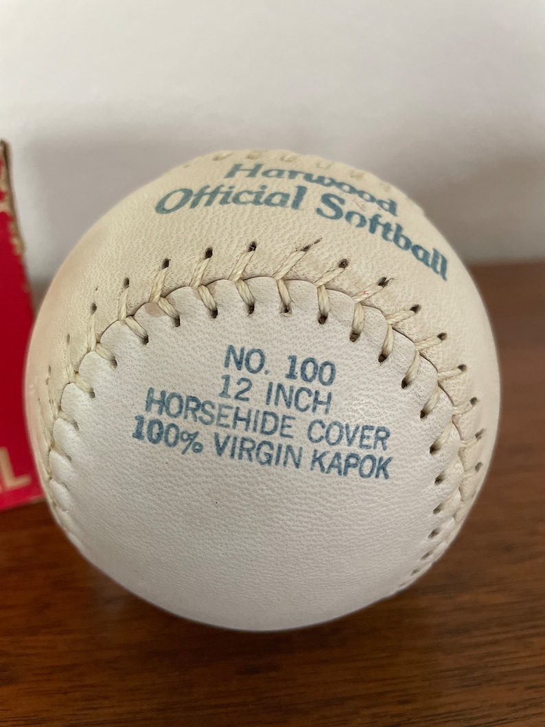 Vintage Softball, 1950's Harwood 12 Inch Softball, No. 100, Original ...