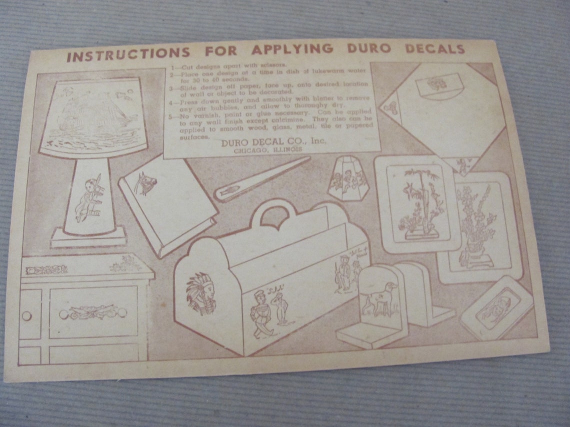 Vintage Decal Set 1950's Duro Decals Yellow Ducks - Etsy