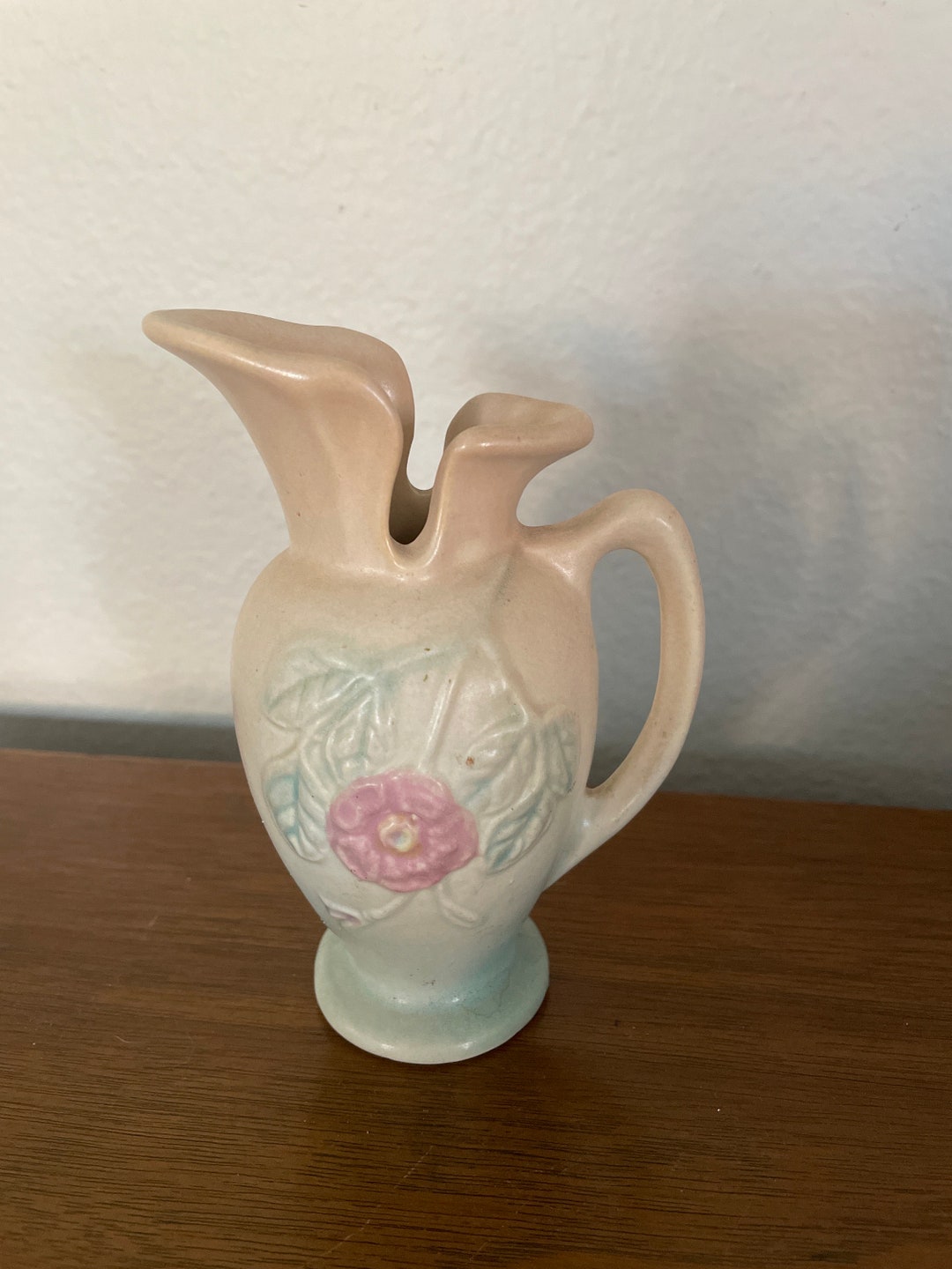Vintage Mini Flower Pitcher, Creamer, 1950's Hull USA Pottery Small ...