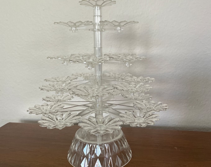 Vintage Plastic Christmas Tree, 1960's Jondel Daisy Delight Treat Tree ...