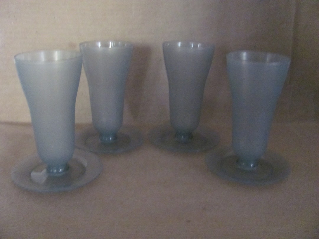 Vintage Tupperware Parfait Glasses, 1960's Tupperware Gray Ice Cream ...