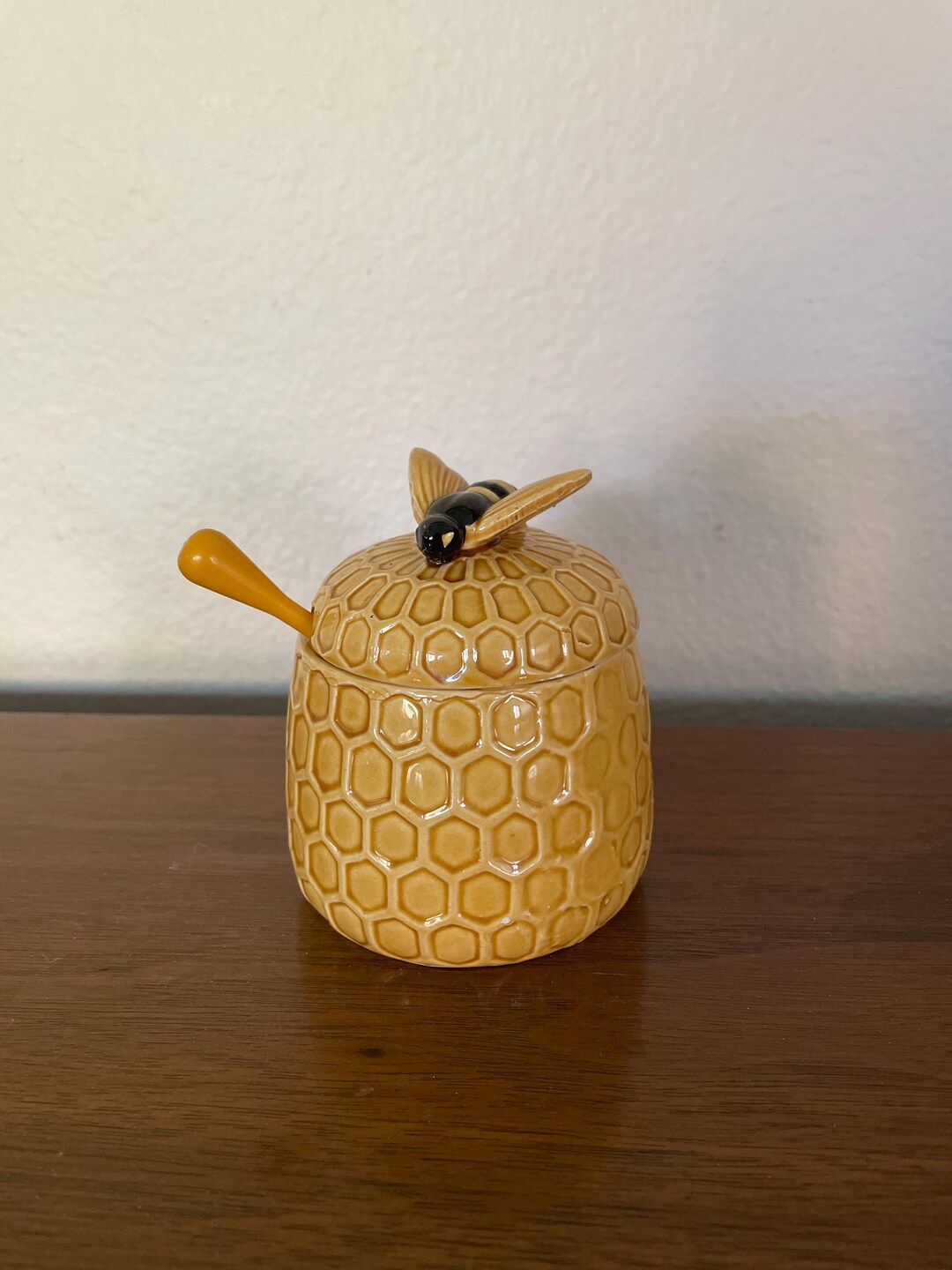 Vintage Honey Pot, 1970's Ceramic Honey Jar Beehive With Spool, 1970's ...