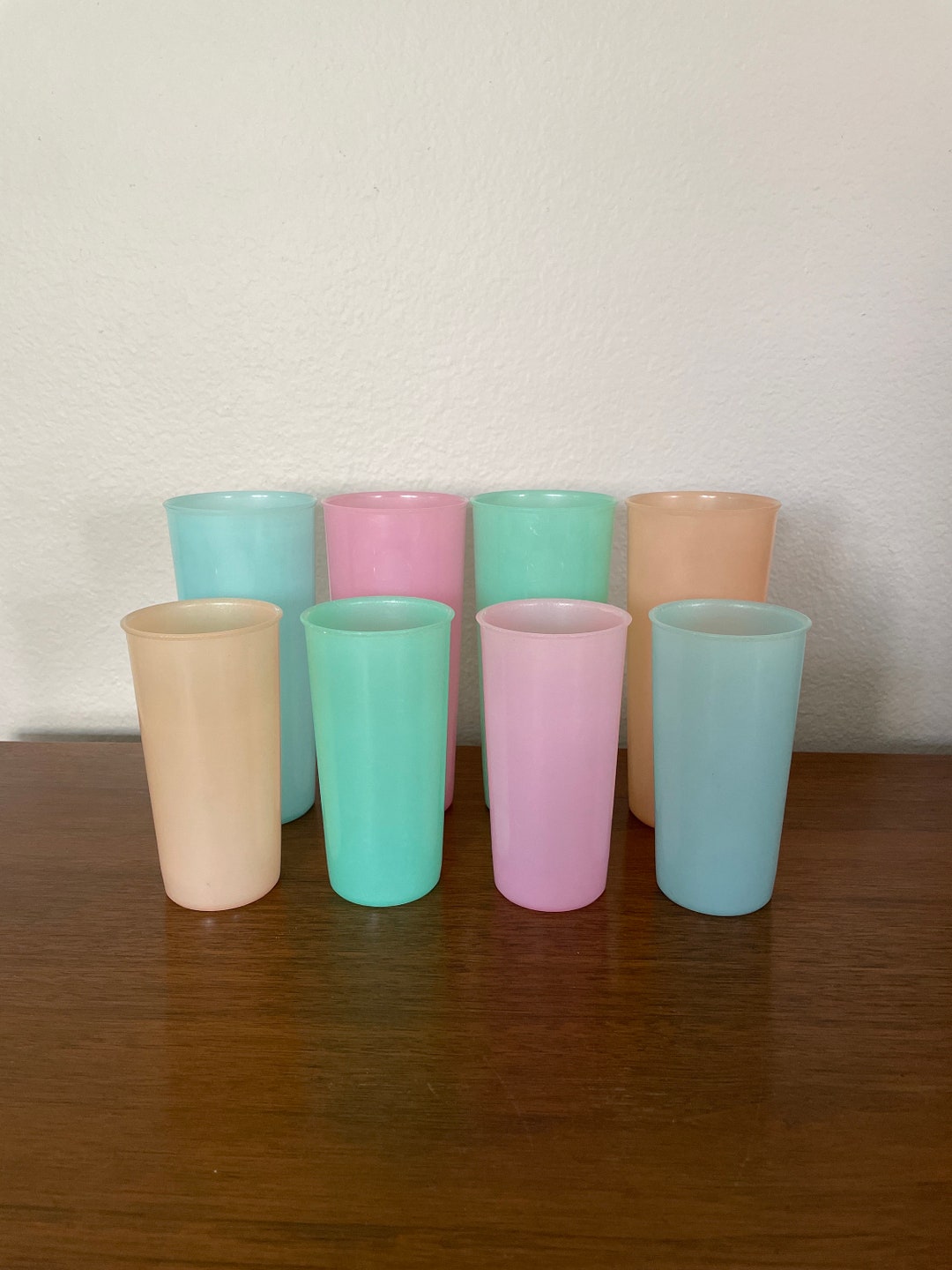 Vintage Tupperware Tumblers, Glasses, 1970's Tupperware Pastel Tumblers ...