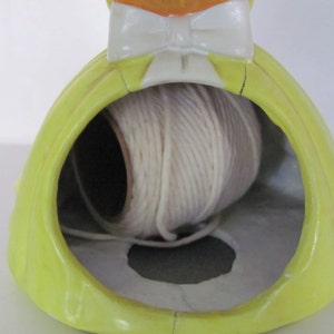 Vintage Paper Mache String Holder 1970's Girl String - Etsy