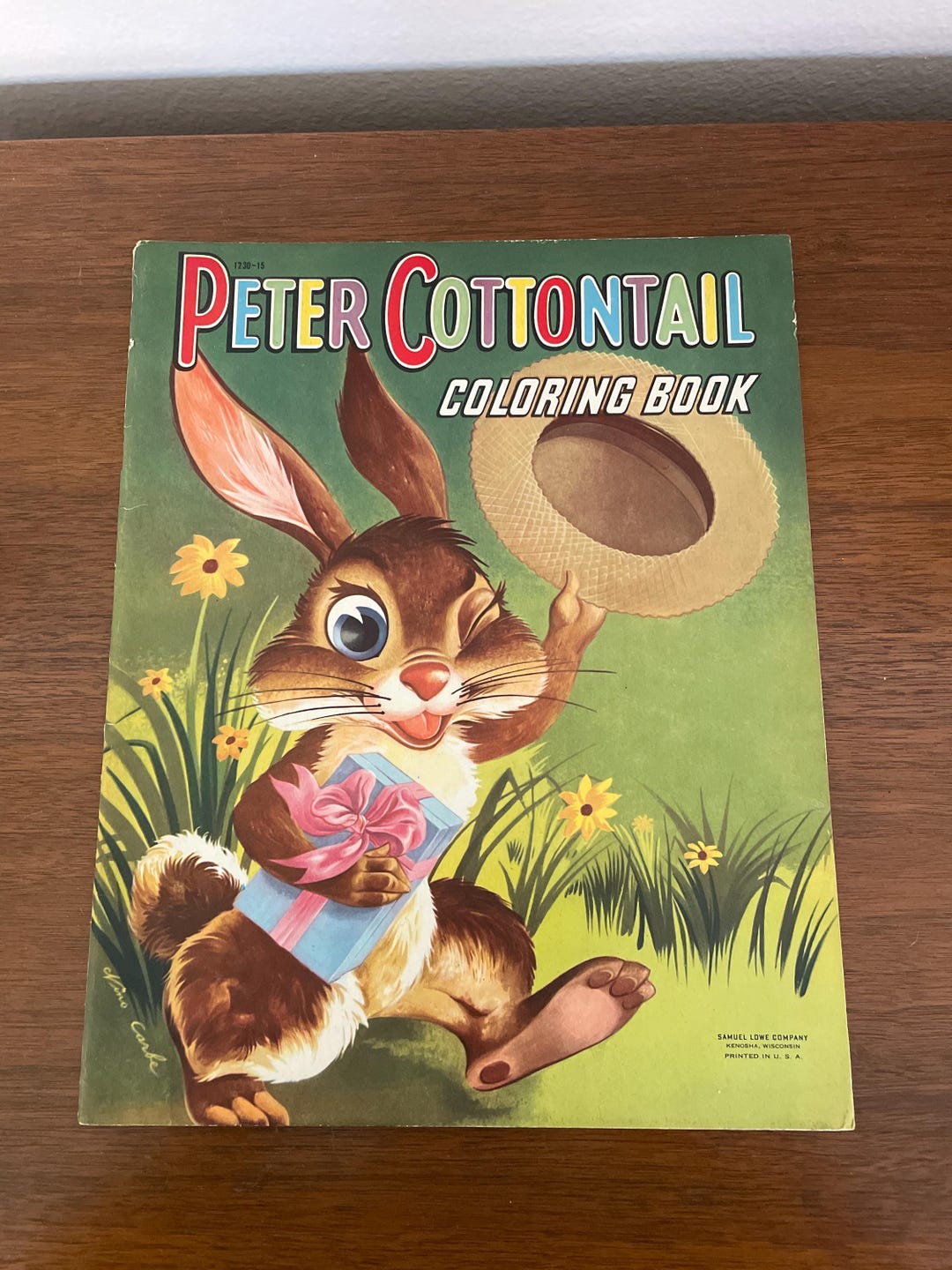 Vintage Easter Coloring Book, 1950's Samuel Lowe Company Peter ...