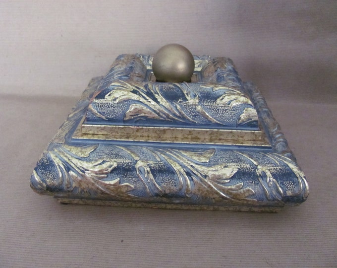 Vintage Decorative Wood Box, Trinket Box, 1960's Hollywood Regency ...