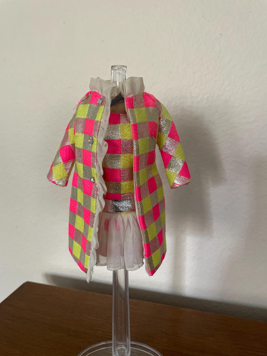 Vintage Barbie Mod Outfit, 1960's Mod Barbie Sparkle Squares Dress ...