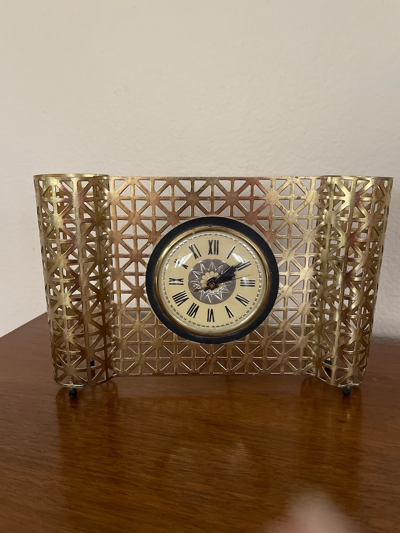 Vintage Mantle Clock 1950's Bilt-rite Manufacturers Gold - Etsy