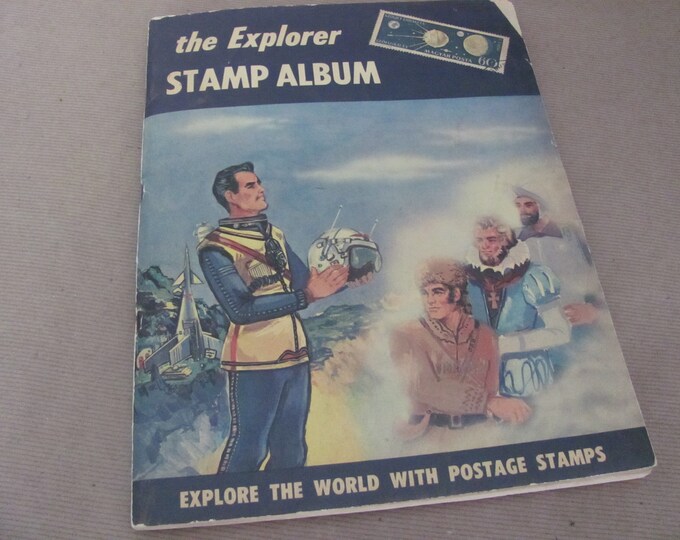 Vintage Stamp Collecting Book, 1960's the Explorer Stamp Album, Stamp ...