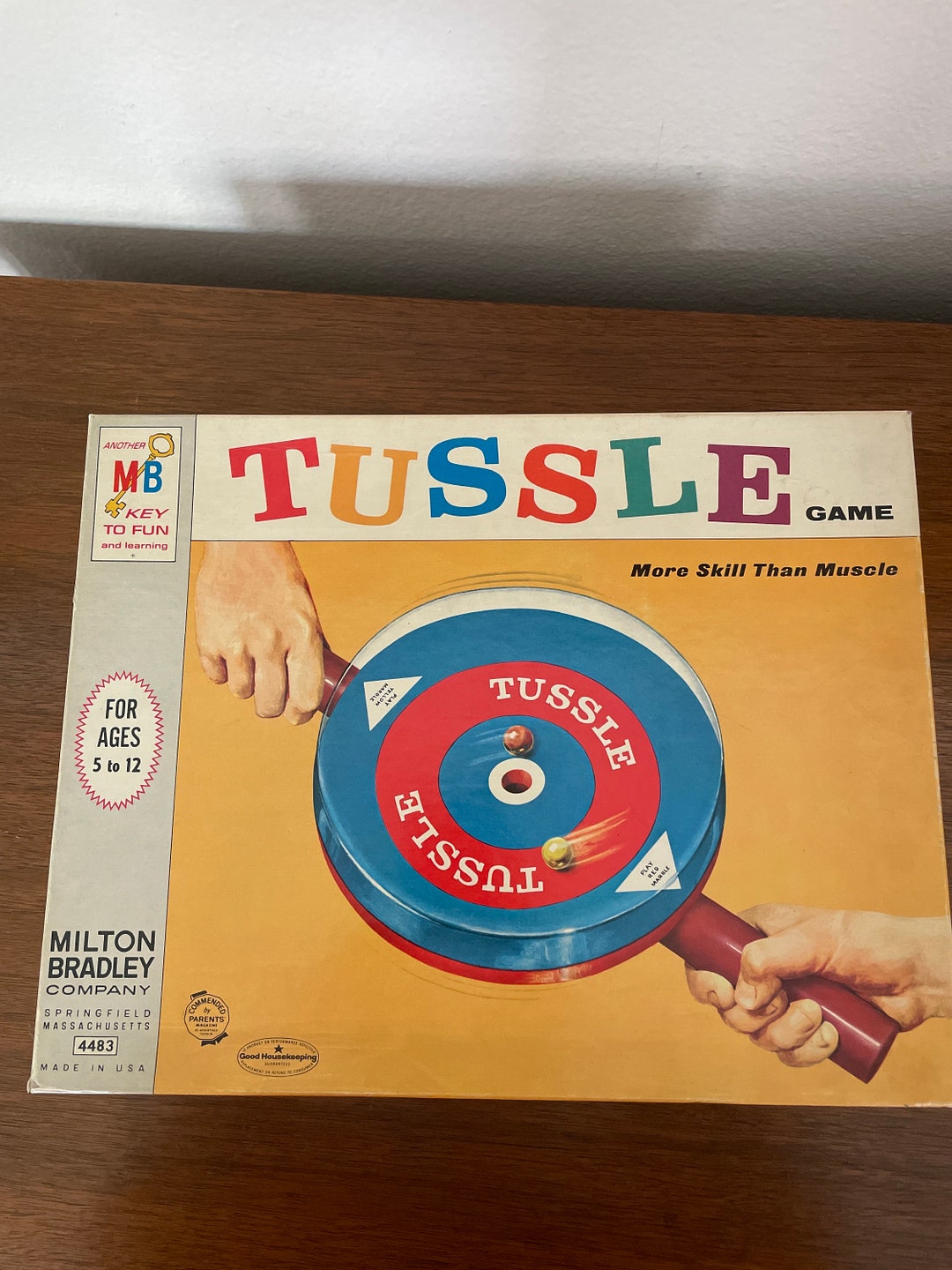 Vintage Tussle Game, 1960's Milton Bradley Tussle Marble Game, Complete ...