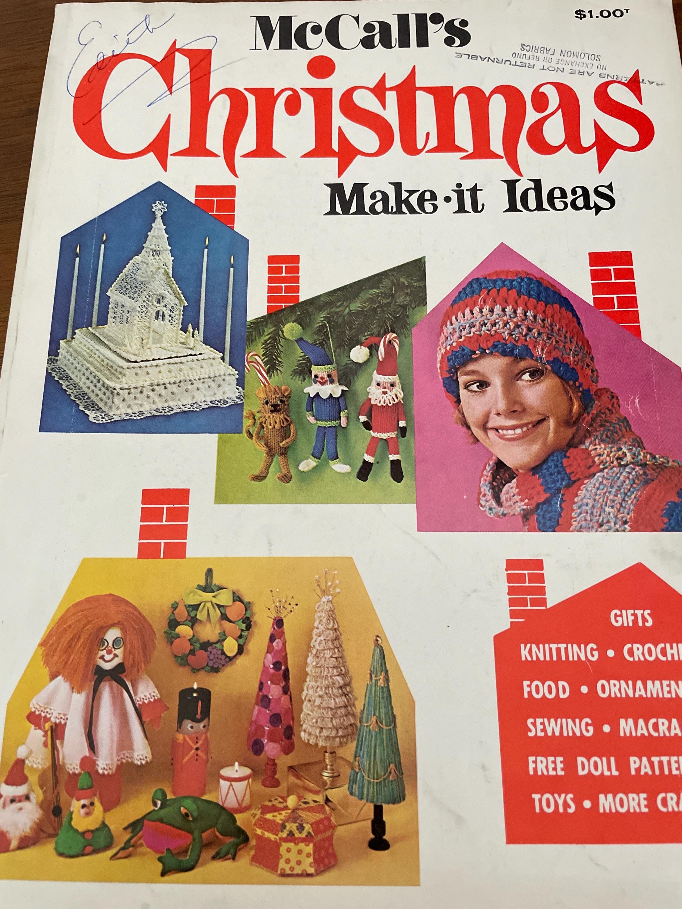 Vintage Christmas Crafting Magazines, 1960's, 1970's Mccalls Christmas ...