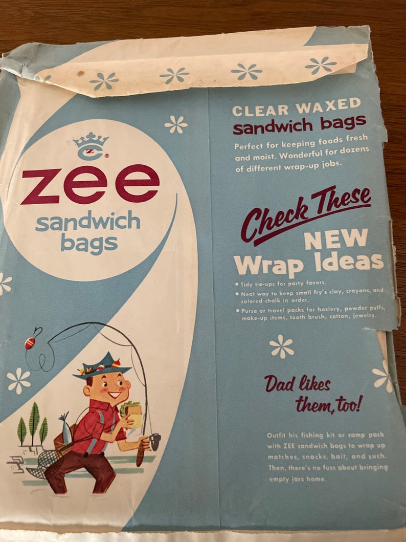 Vintage NOS Sandwich Bags 1960's Zee Wax Paper Sandwich - Etsy