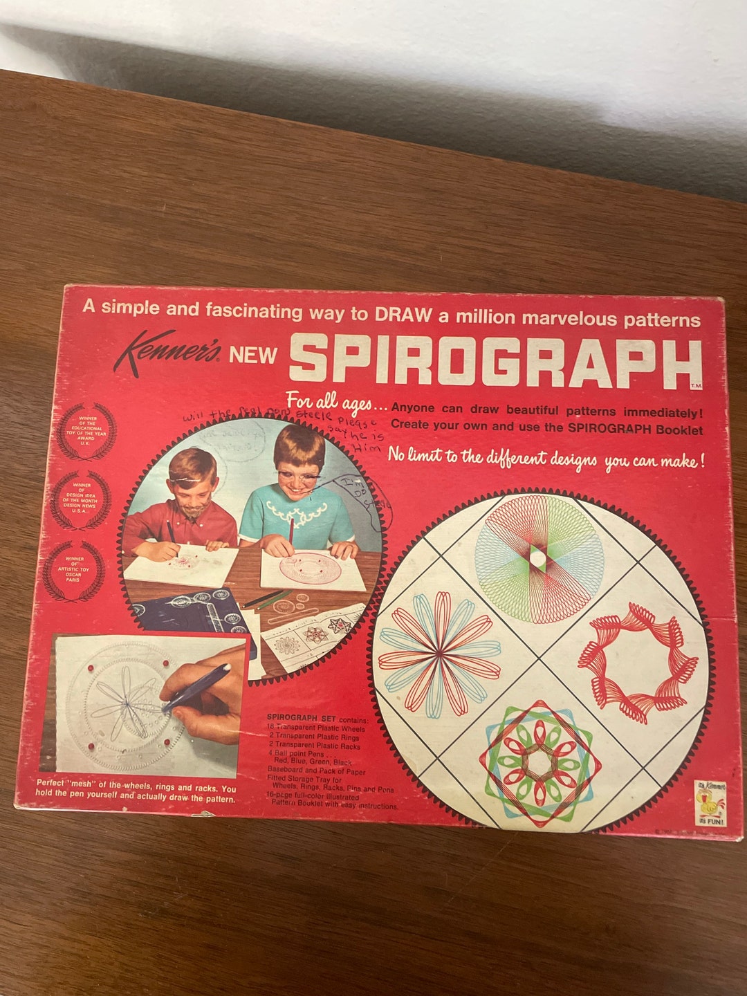 Vintage Spirograph Set, 1960's Kenner's Spirograph Drawing Set ...