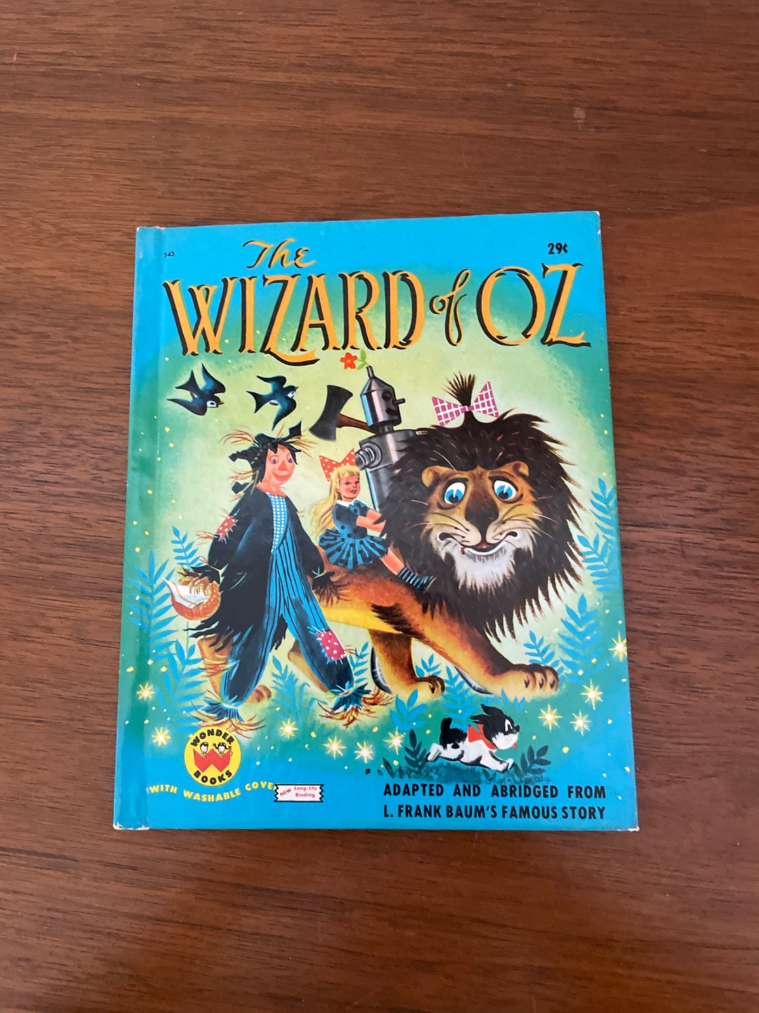 Vintage Kids Book, 1950's Wonder Book, the Wizard of Oz, L. Frank Baum ...