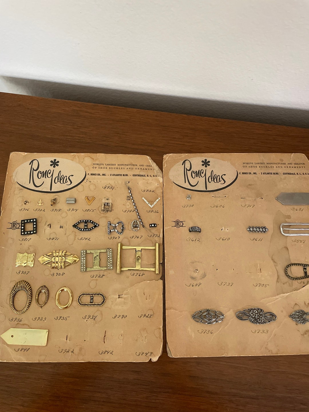 Vintage Shoe Buckle Samples 1940's Ronci Salesman Samples - Etsy