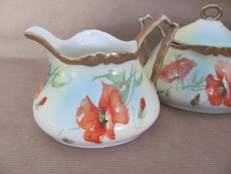 Vintage Porcelain Sugar and Creamer Set, 1940's Prussia Royal ...
