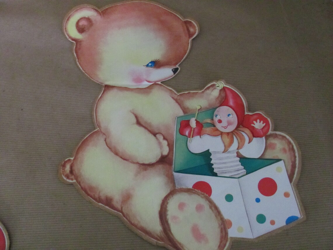 Vintage Bear Decals 1960's Vinyl Bear Decals Nursery - Etsy