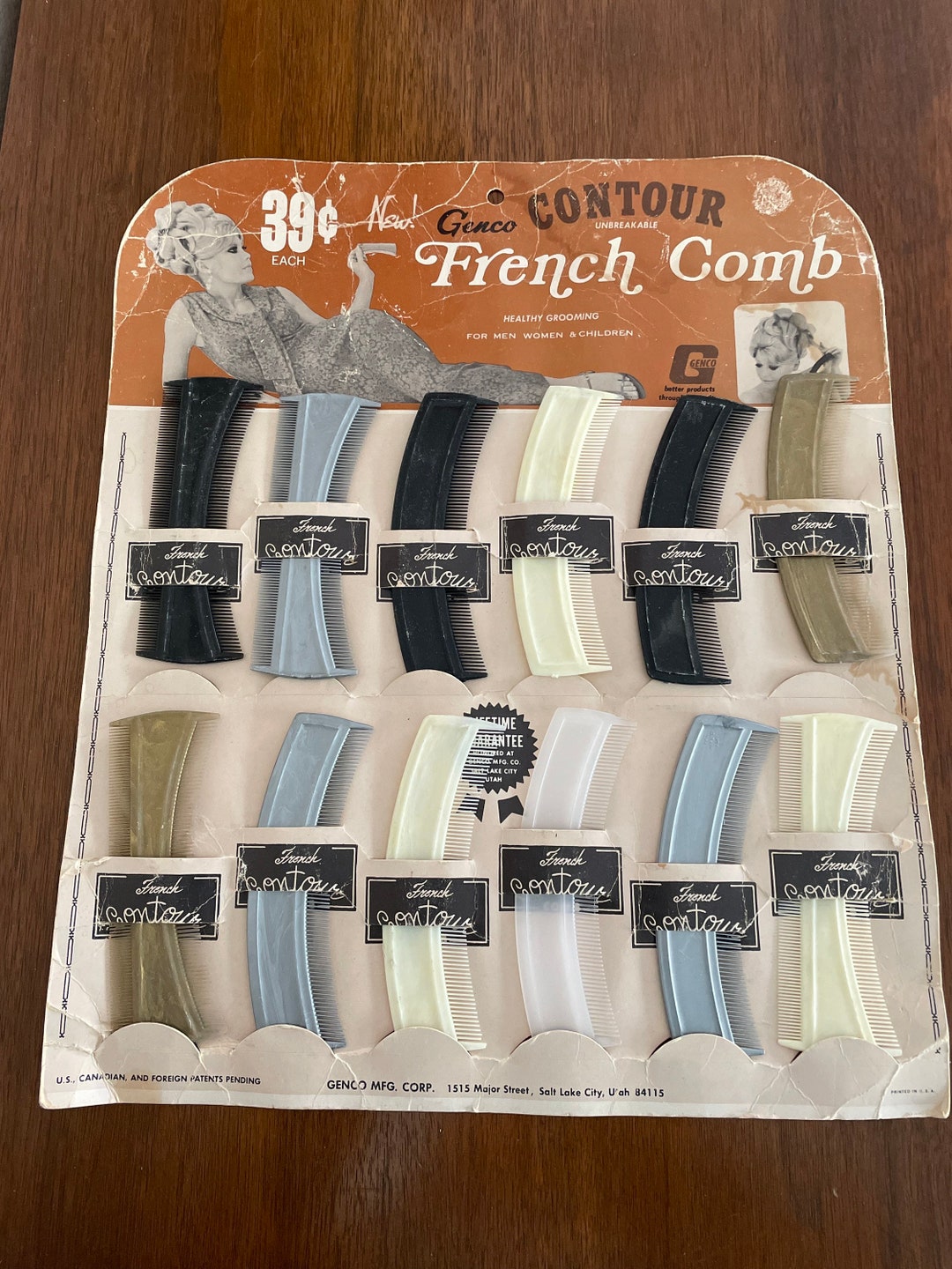 Vintage Store Display, 1960's Genco French Comb Store Display, Plastic ...