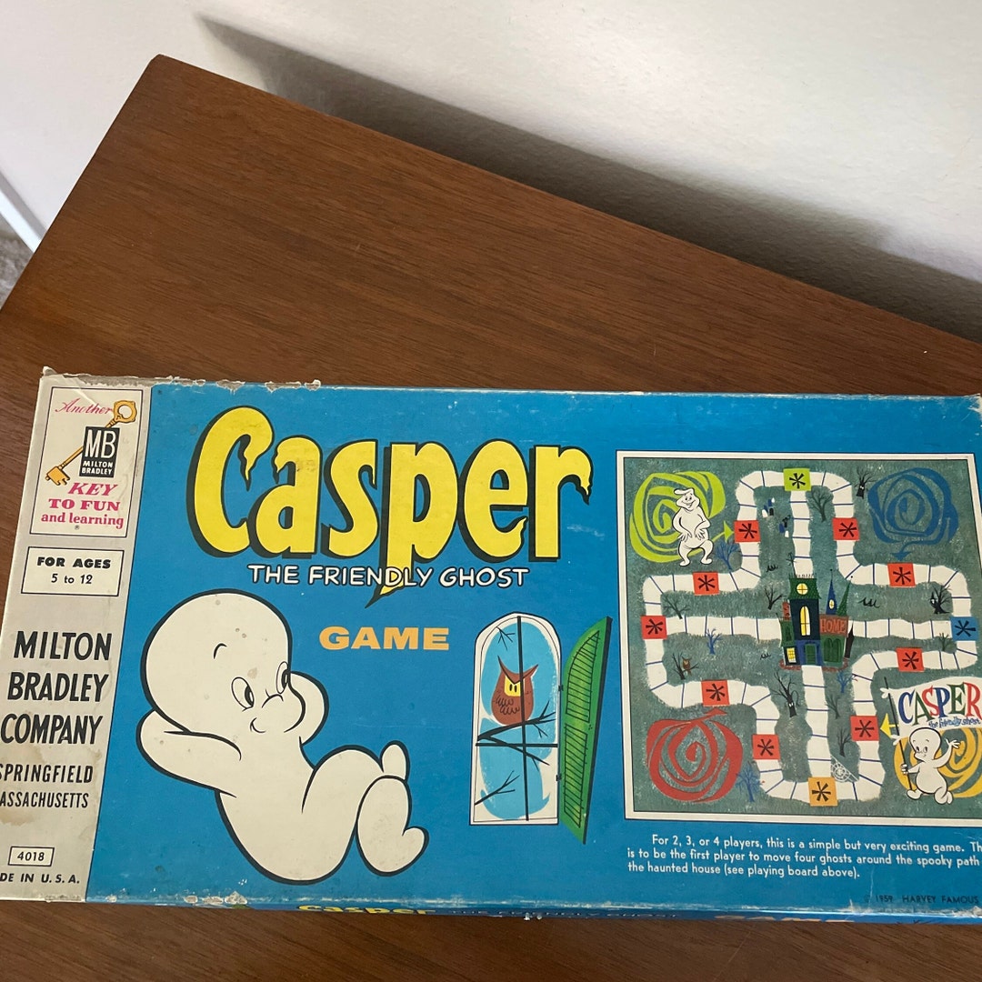 Vintage Casper Board Game, 1950’s Milton Bradley Casper the Friendly ...