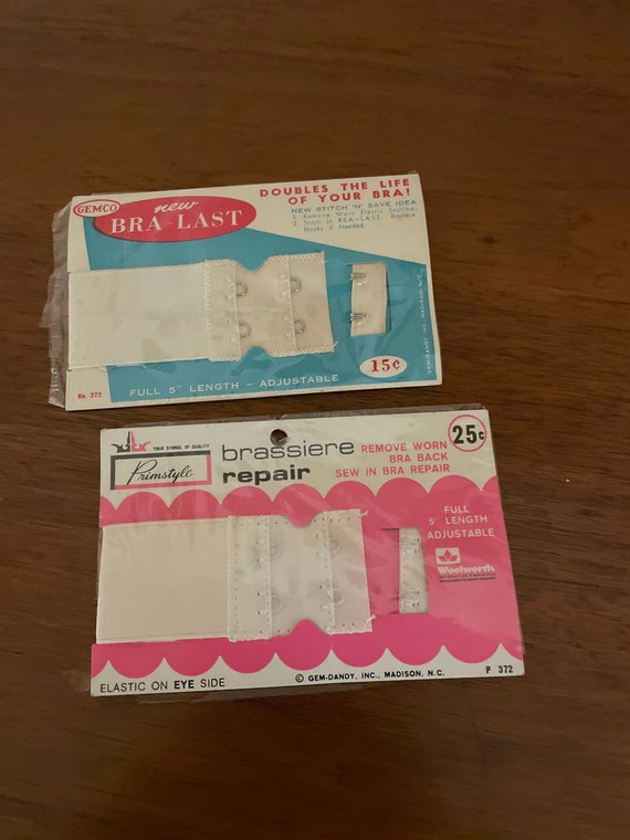 Vintage Bra Back Repair Kits 1960's Elastic Bra Back - Etsy