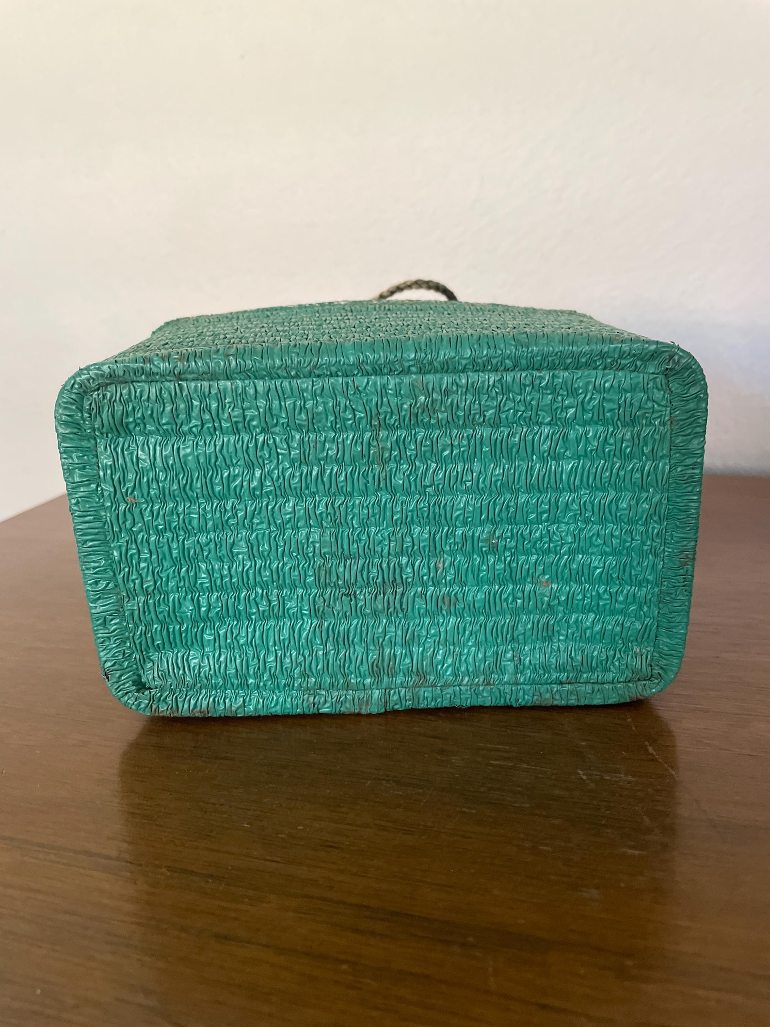 Vintage Green Lunch Bag, 1950's Aladdin Vinyl Lunchbox, Drawstring ...