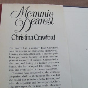 Vintage Mommie Dearest Book, 1970's Mommie Dearest, Joan Crawford ...