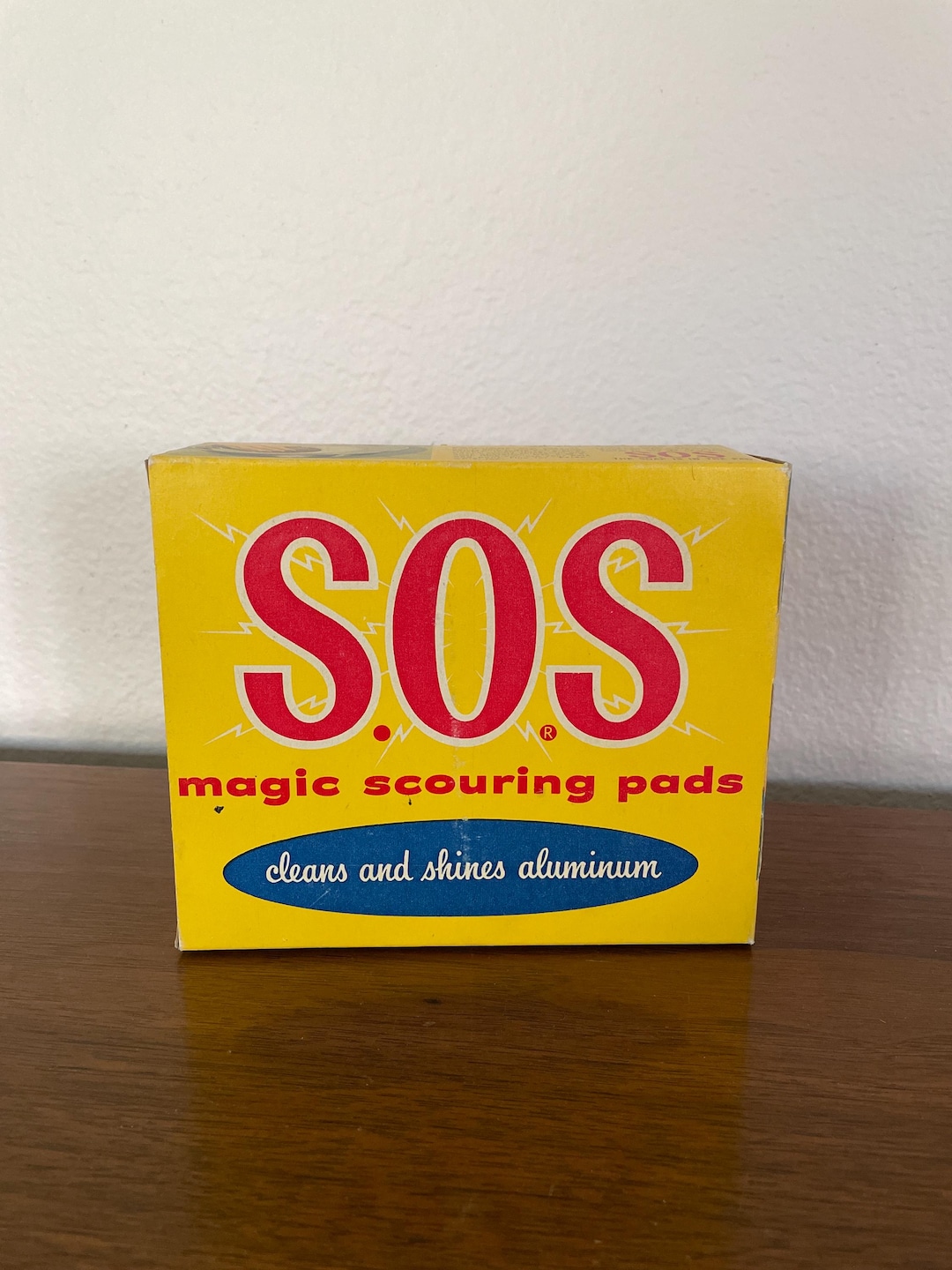 Vintage SOS Pads Box, 1950's SOS Magic Scouring Pads, Steel Wool ...