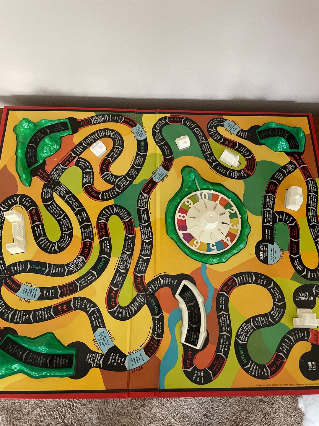 Vintage Life Game Board, 1960's Milton Bradley the Game of Life, Game ...