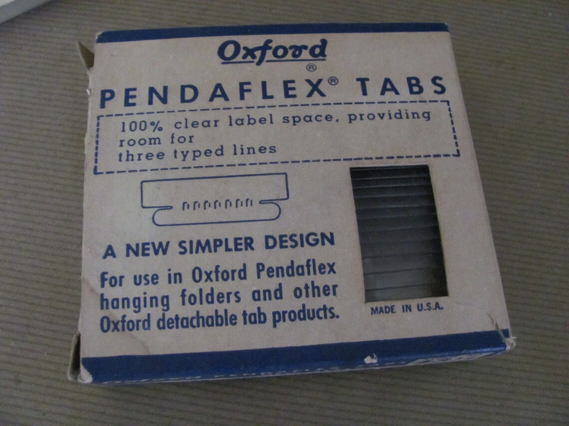 Vintage Office Supplies 1970's File Folder Tabs Money | Etsy