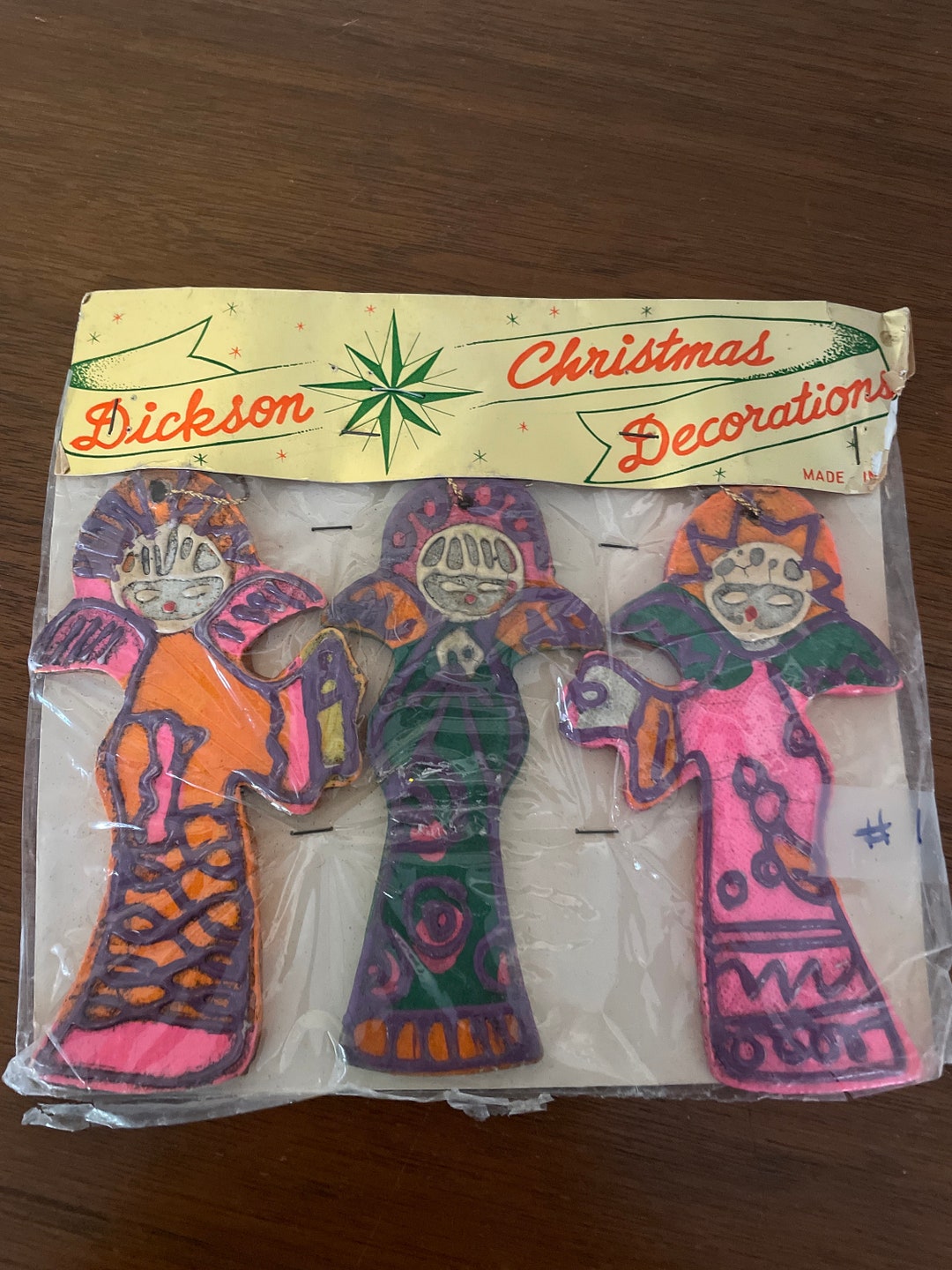 Vintage NOS Christmas Angel Ornaments, 1960's Dickson Angel Ornaments ...