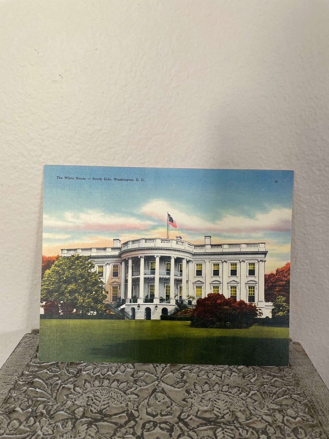 Vintage White House Postcard, 1950's White House Giant Postcard, Unused ...