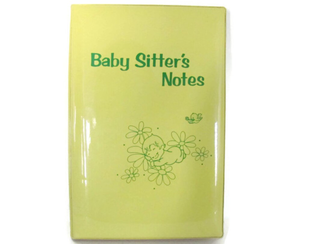 Vintage Vinyl Book, 1970's Vinyl Baby Sitter's Book, Baby Sitter's ...