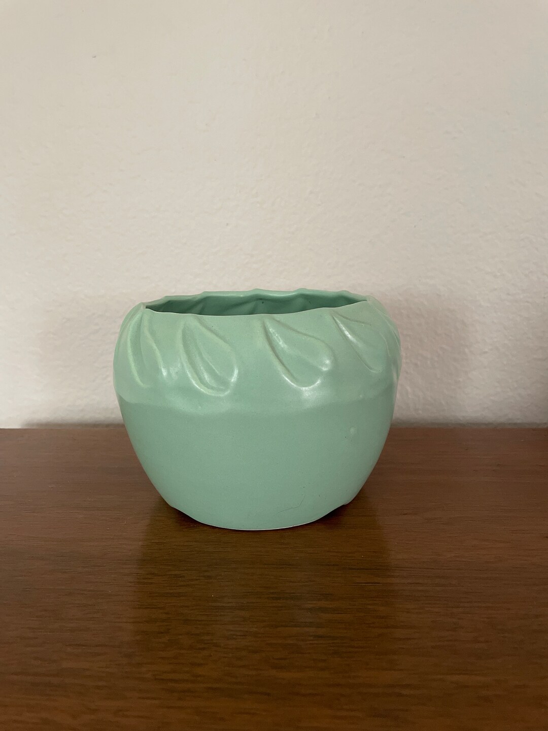 Vintage Planter Pot 1960's Jadeite Green USA Pottery - Etsy