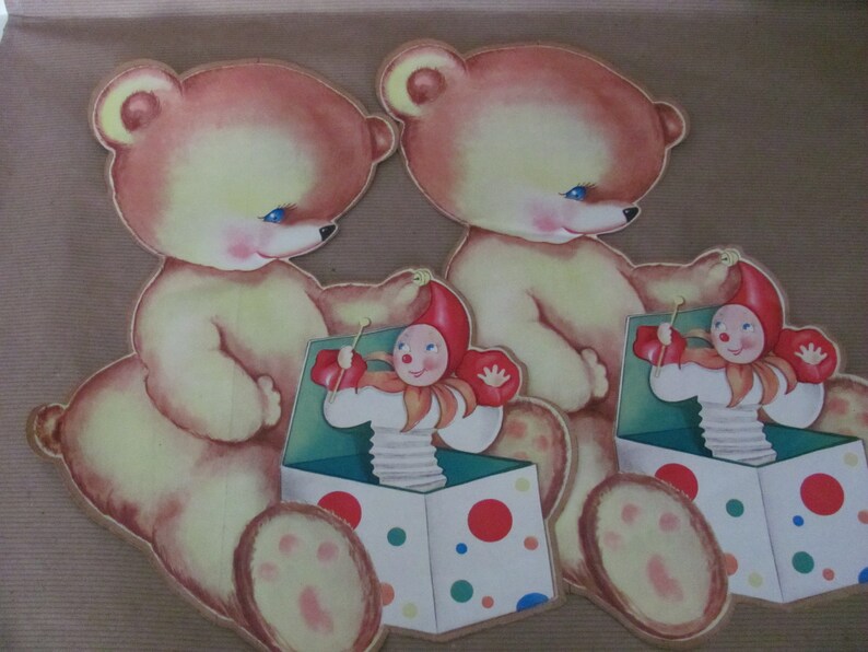 Vintage Bear Decals 1960's Vinyl Bear Decals Nursery - Etsy
