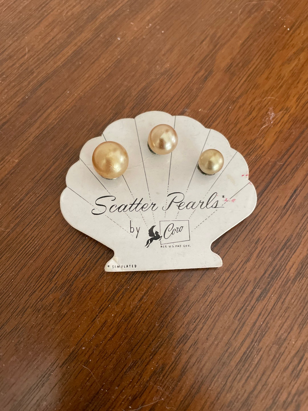 Vintage Pearl Scatter Pins, 1950's Coro Scatter Pearls, Faux Pearl ...
