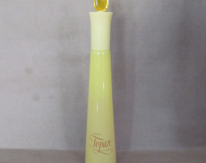 Vintage Avon Glass Perfume Bottle, 1970's Topaz Yellow Cologne Bottle ...
