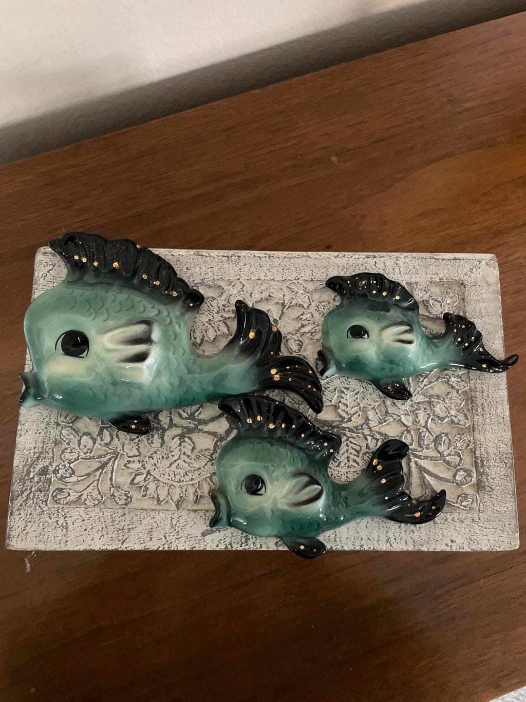 Vintage Ceramic Fish Wall Plaques, 1960's Ceramicraft Fish Wall Decor ...