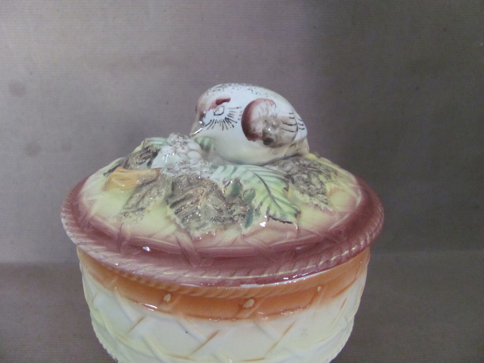 Vintage Pedestal Compote Bird Dish, 1960's Betson Japan Hand Painted ...