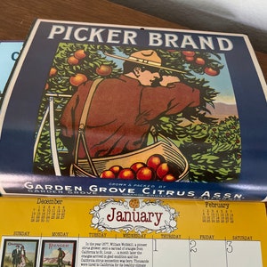 Vintage 1980's Wall Calendars, 1981, 1982, 1983 Pomona First Federal ...