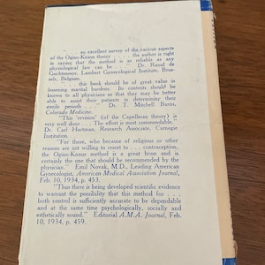Vintage Birth Control Book, 1950's the Rhythm of Sterility and ...