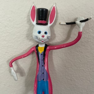 Vintage Bendy Rabbit Figure, 1970's Bleyer Enterprises Bendable Rubber ...