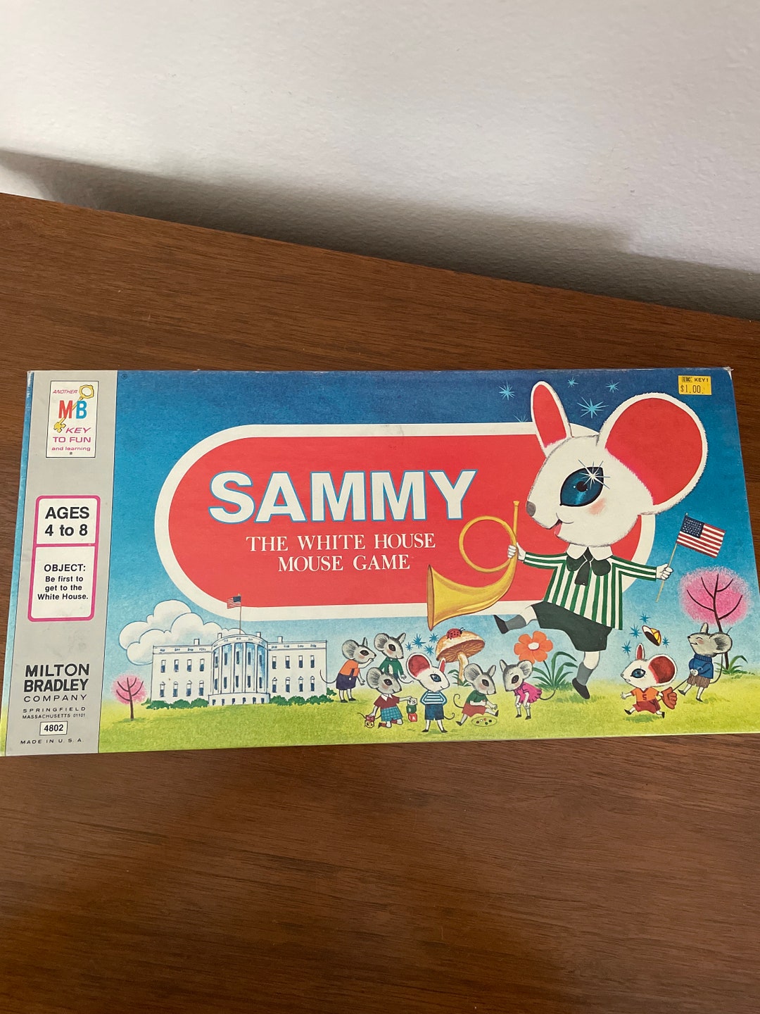 Vintage Board Game, 1970's Milton Bradley Sammy the White House Mouse ...