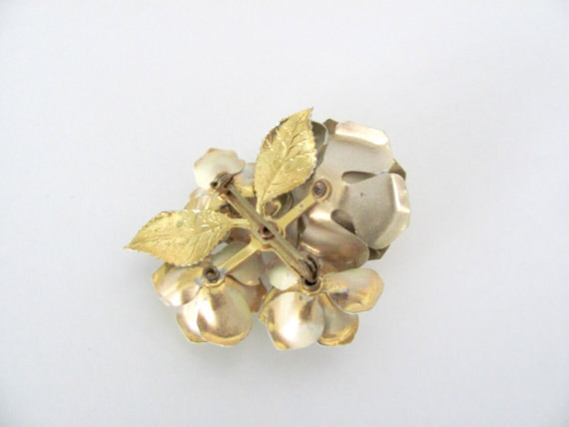 Vintage Yellow Brooch 1960's Yellow Rose Brooch Yellow | Etsy